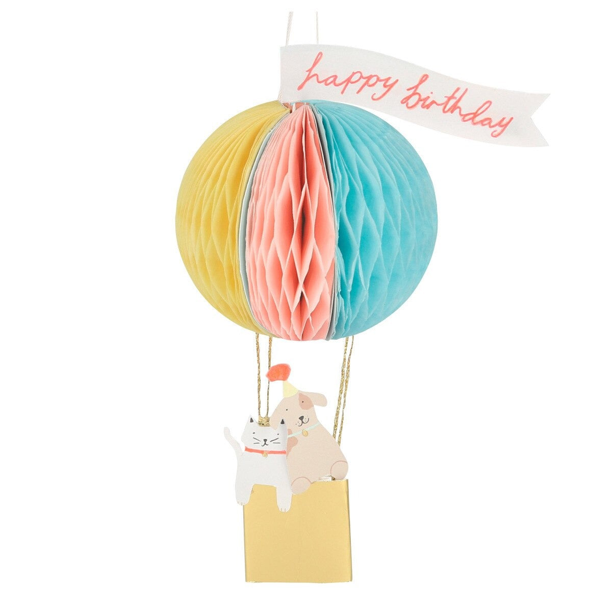 Meri Meri - Air Balloon Honeycomb - Birthday Card | Mabel & Fox