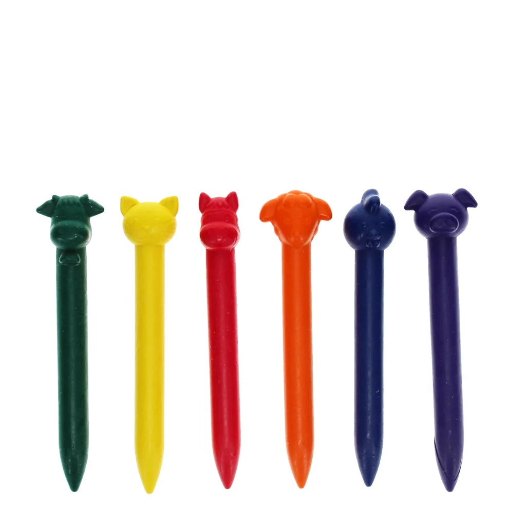 Rex London - Animal Head Crayons (Set of 6) | Mabel & Fox