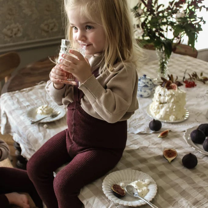 Silly Silas - Footless Cotton Tights -Fig Blend | Mabel & Fox