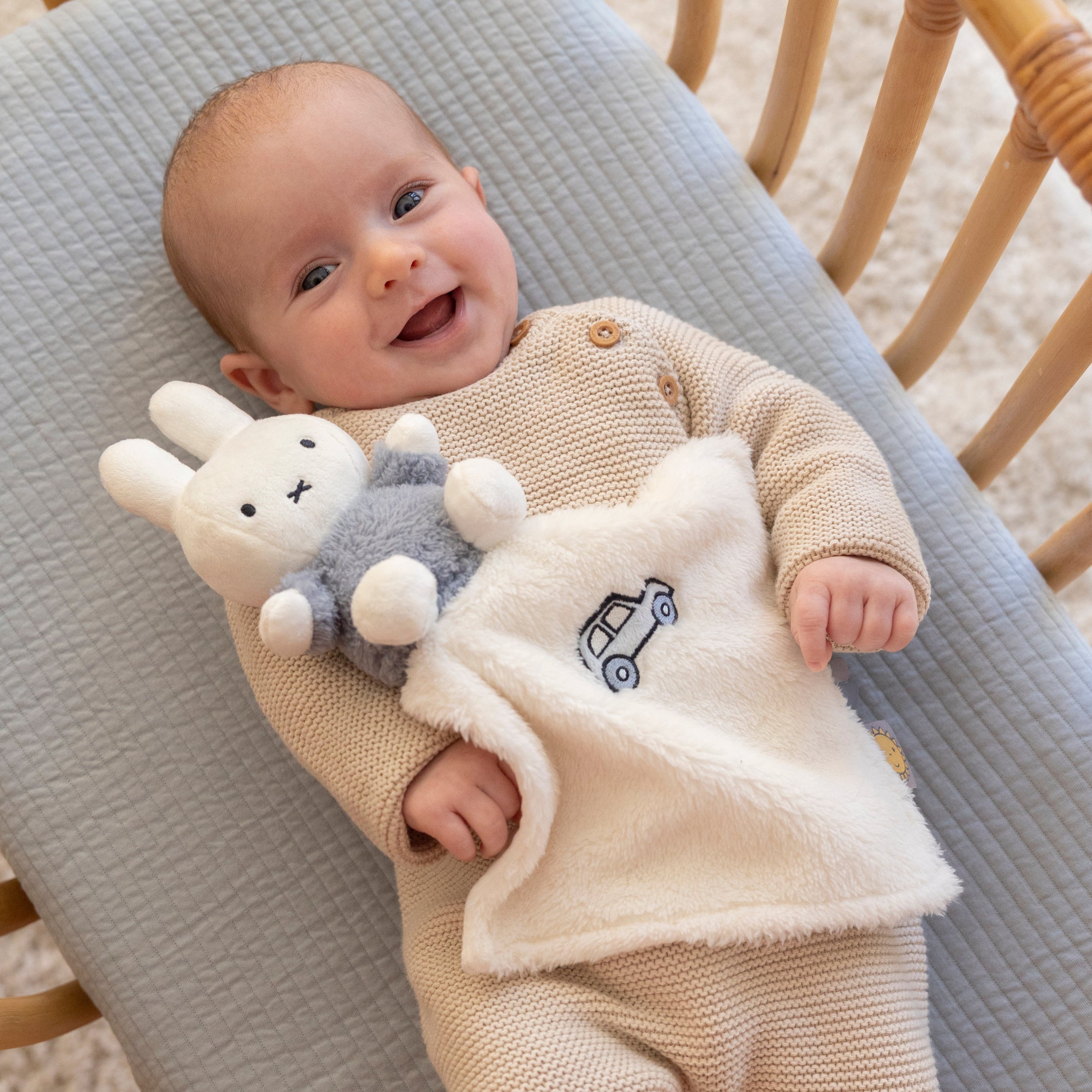 Miffy - Cuddle Cloth - Fluffy Blue | Mabel & Fox