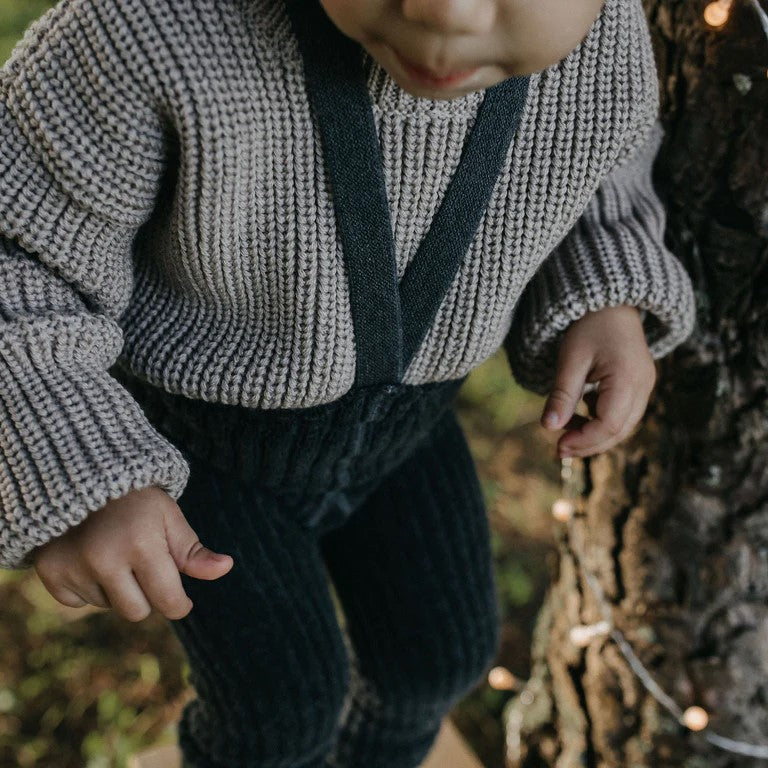 Silly Silas - Granny Footless Cotton Tights - Teddy Dark Grey Blend ...