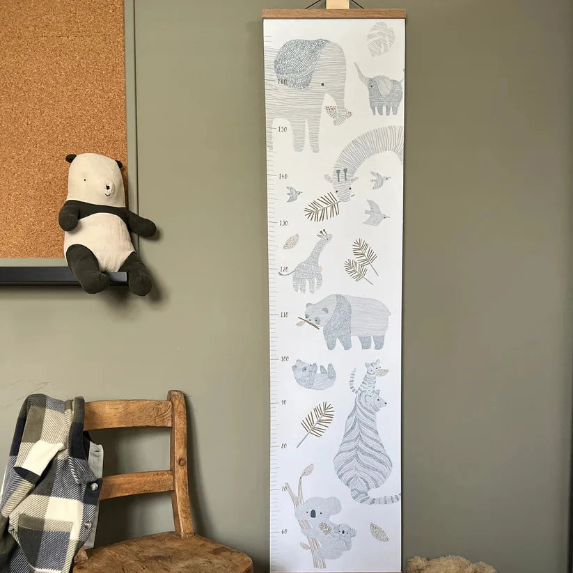 Minibeau - Height Chart - Stripey Safari | Mabel & Fox