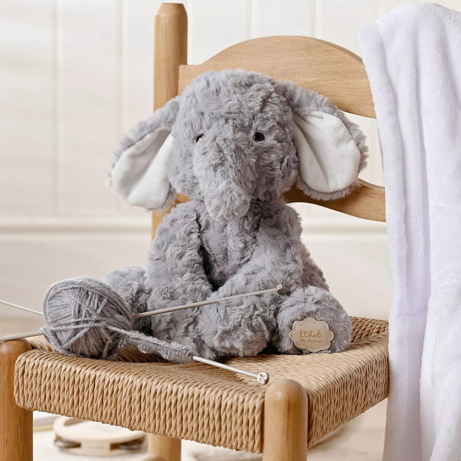 Softies Cuddly Toy - Sitting Elephant - Ethel | Mabel & Fox