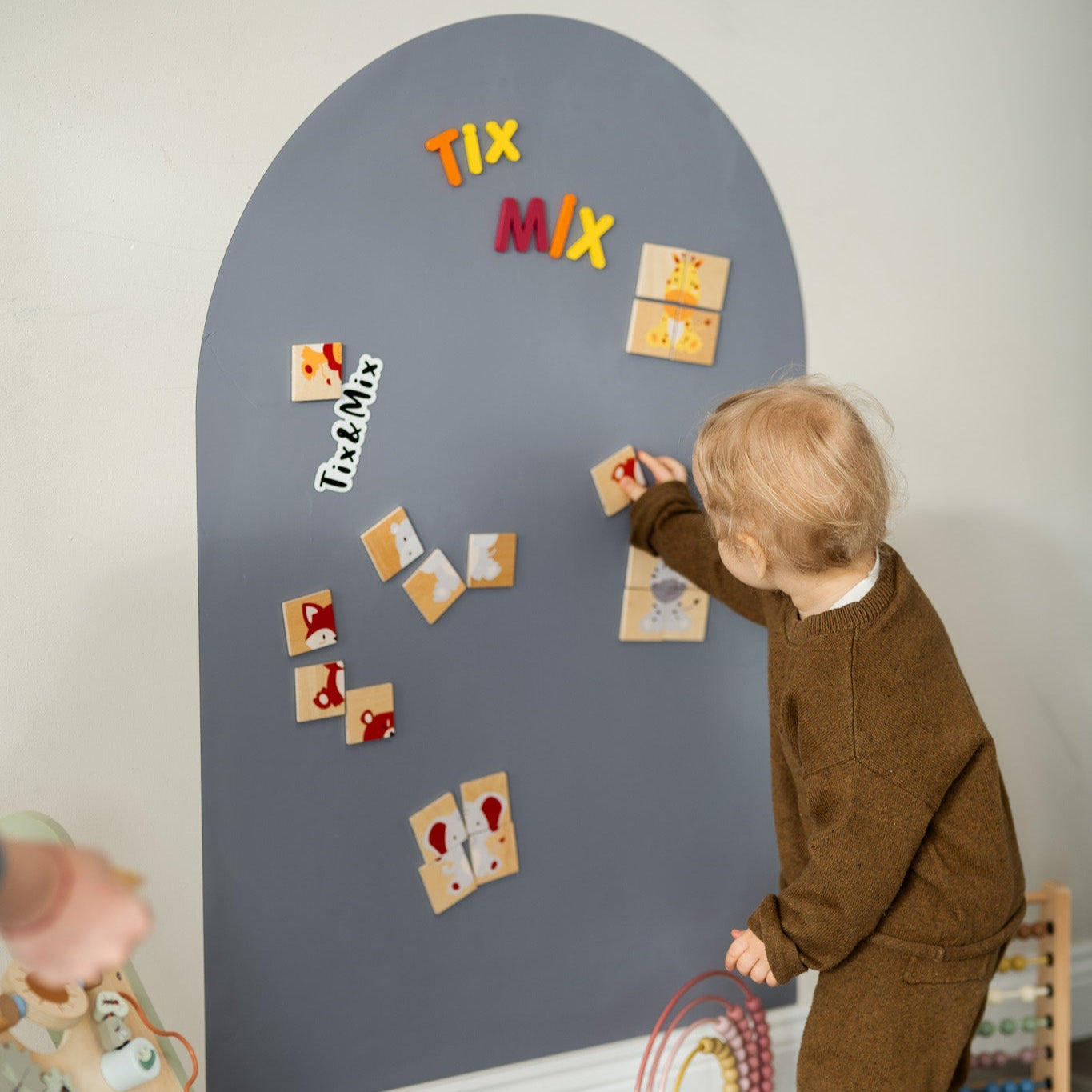 Tix & Mix - Magnetic Wall Decal - Grey Elephant – Mabel & Fox